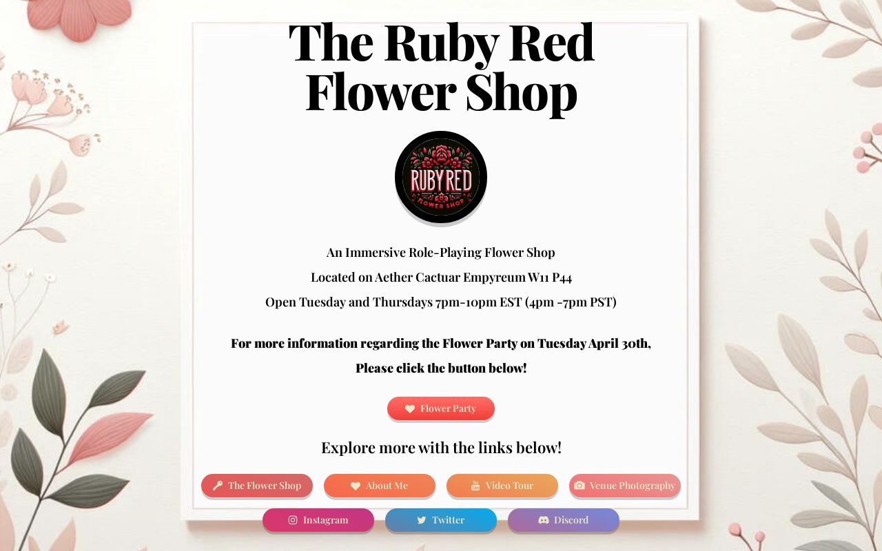 The Ruby Red Flower Shop